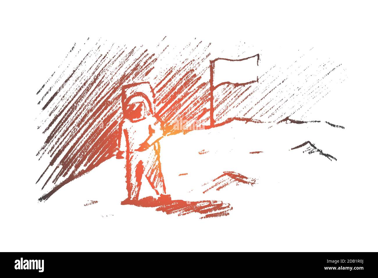 Man flag moon Stock Vector Images - Alamy