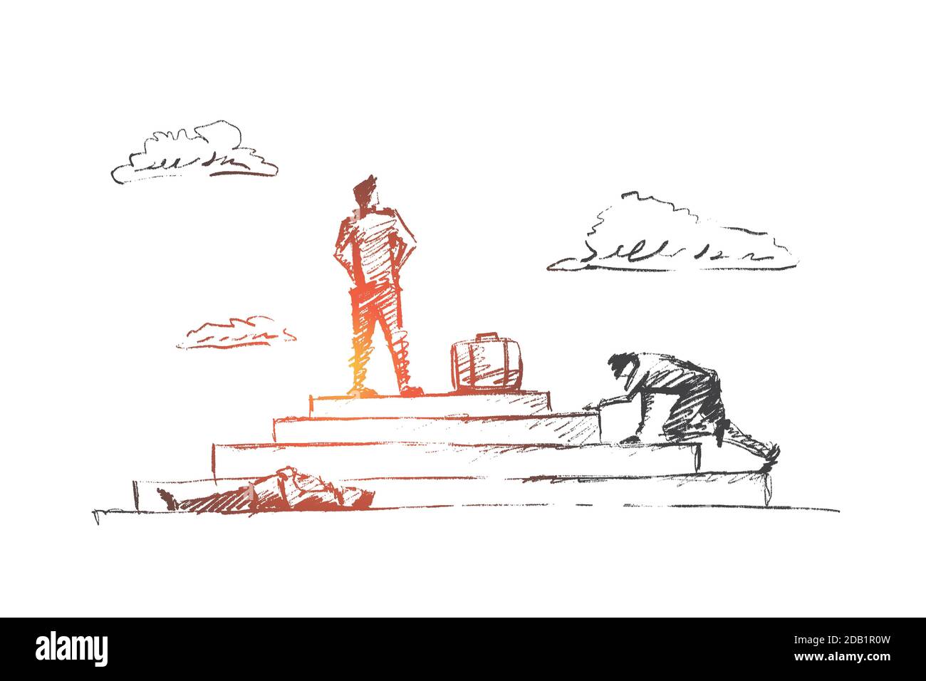 Hand drawn leadership vector concept Stock Vector Image & Art - Alamy