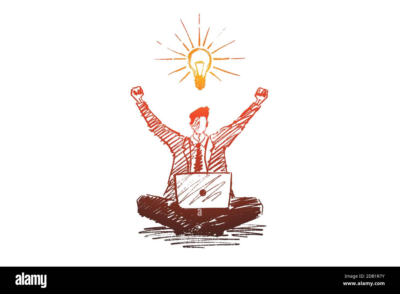 Handwriting text think business Stock Vector Images - Alamy