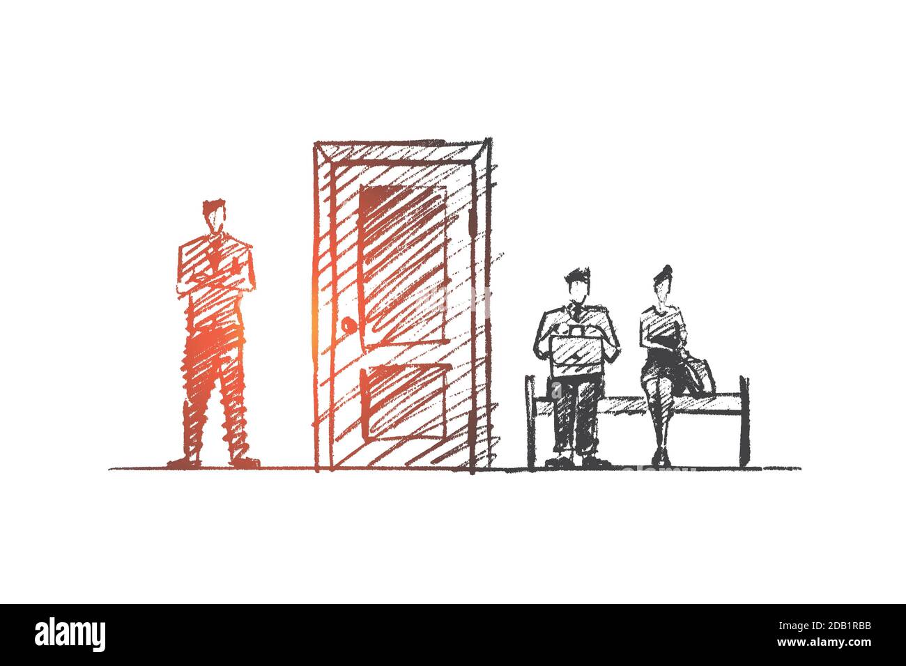 Vector hand drawn interview concept sketch Stock Vector Image & Art - Alamy