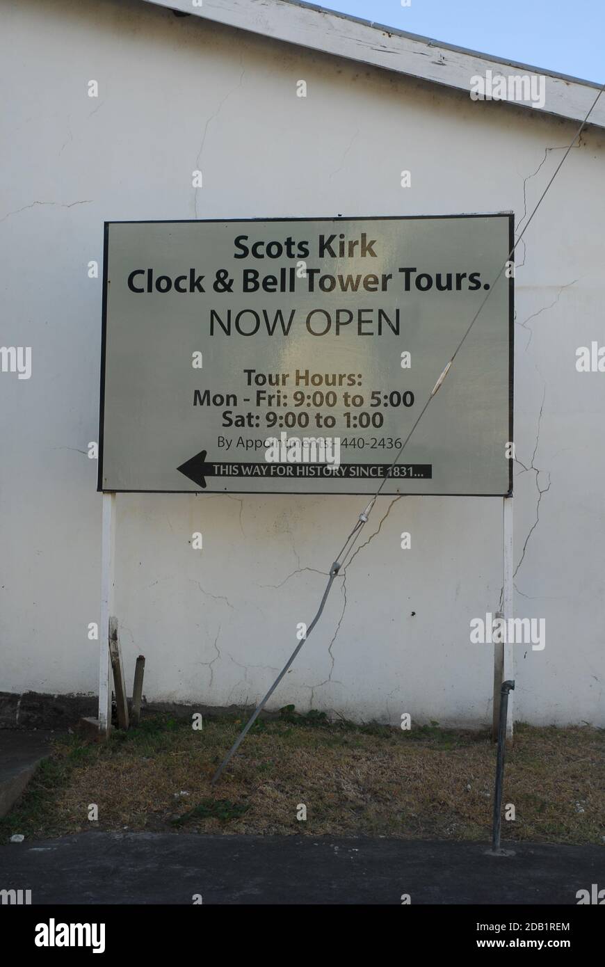 Grenada: St George's: Scots Kirk Sign Stock Photo - Alamy
