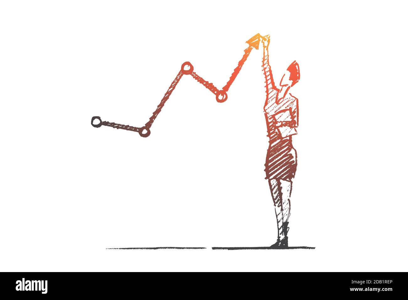 Woman hand drawing pencil Stock Vector Images - Alamy