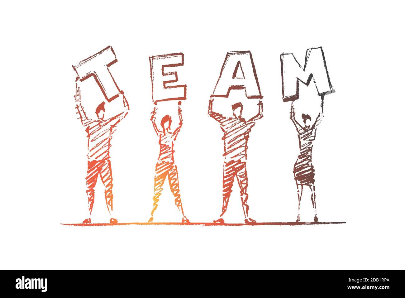 Team efficiency concept Stock Vector Images - Alamy