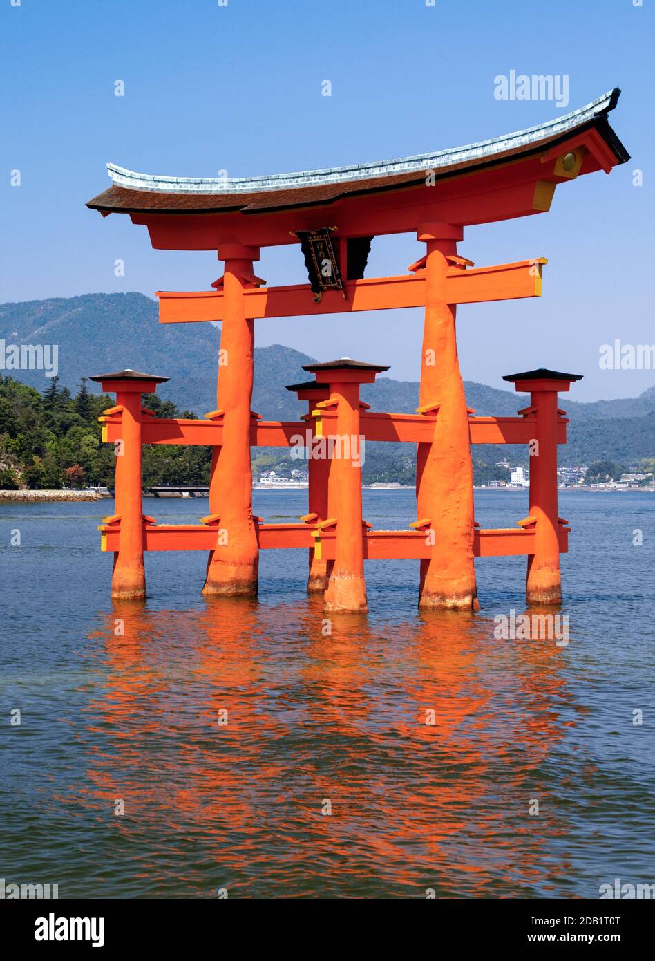 Torii Gate at Itsukushima Shinto Shrine on the island of Miyajima in ...