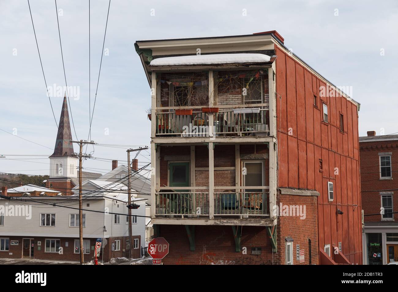MONTPELIER, VERMONT, USA - FEBRUARY, 20, 2020: City view of the capital ...