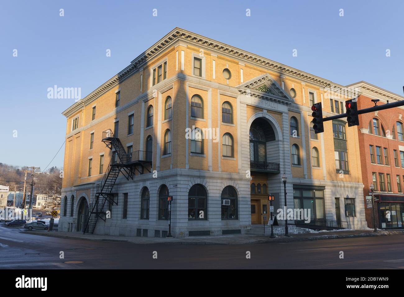 BARRE, VERMONT, USA - FEBRUARY, 21, 2020: Winter time city view Stock ...