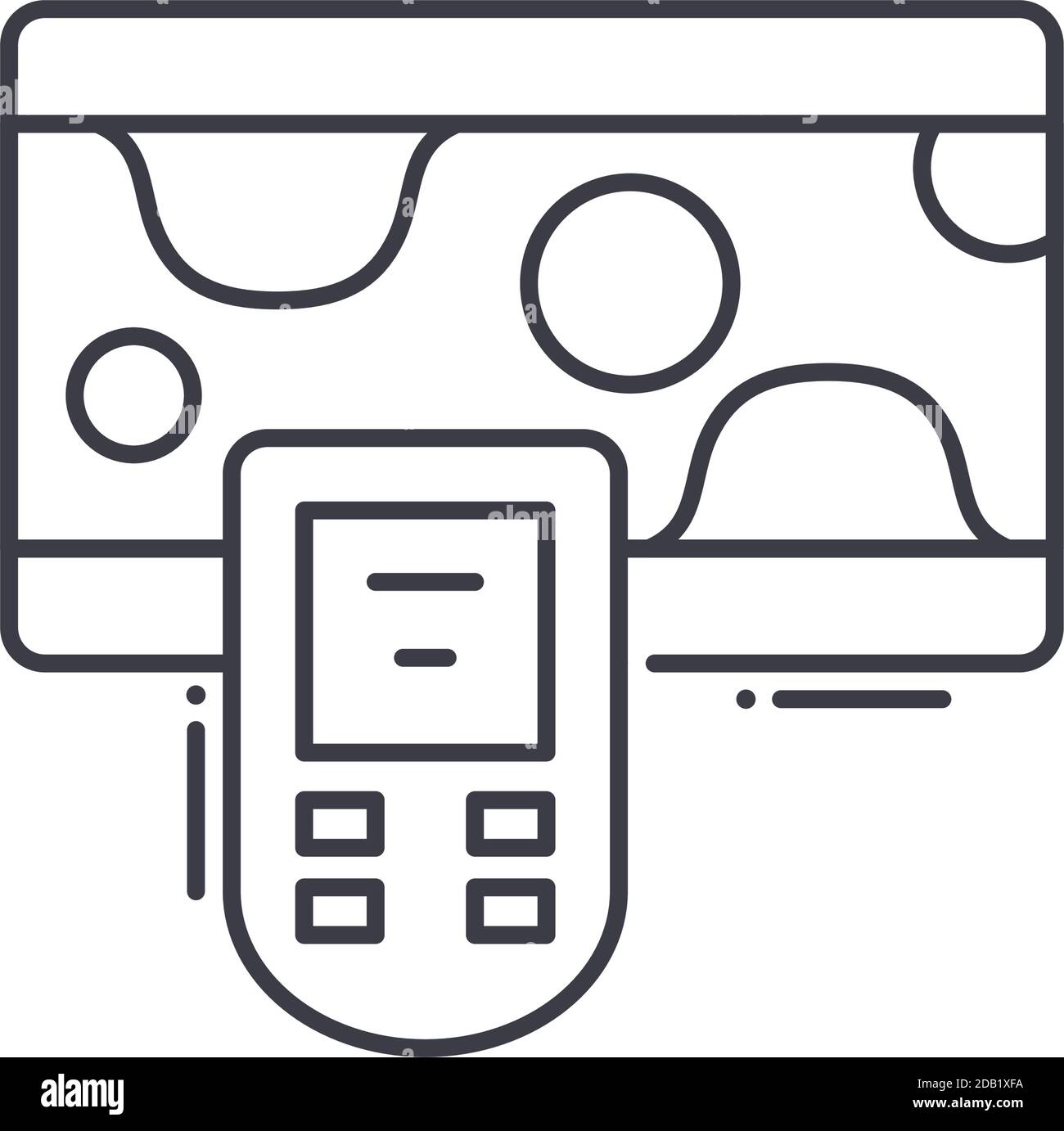 Cholesterol check icon, linear isolated illustration, thin line vector ...