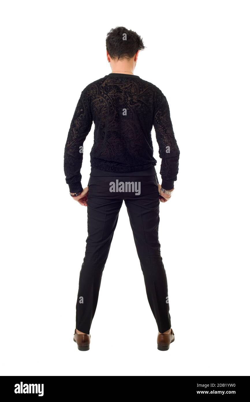 young casual man from the back, full body, isolated Stock Photo - Alamy