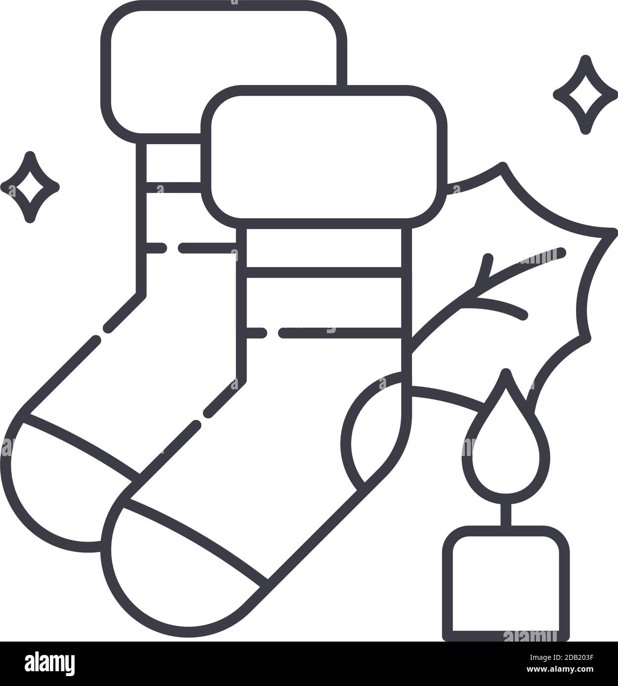 Christmas Stocking Outline Clip Art Free Vectors | Christmas Socks