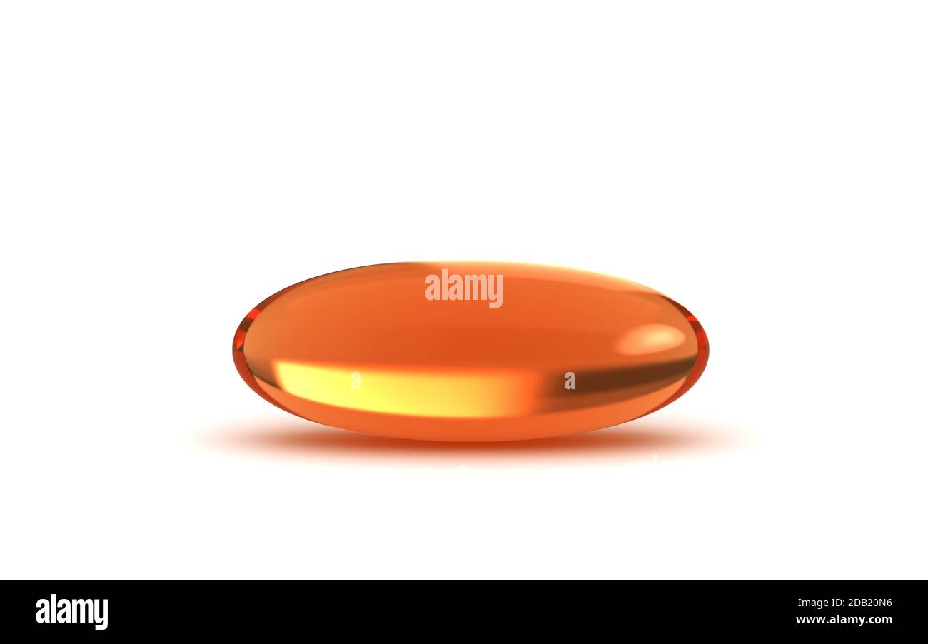 Fish oil pill realistic Cut Out Stock Images & Pictures - Alamy