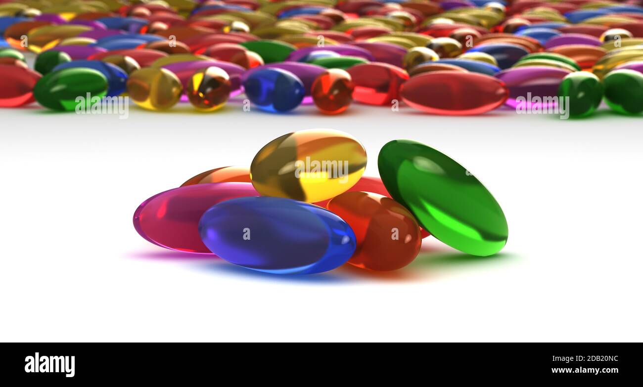 3d oil pills capsule hi-res stock photography and images - Alamy