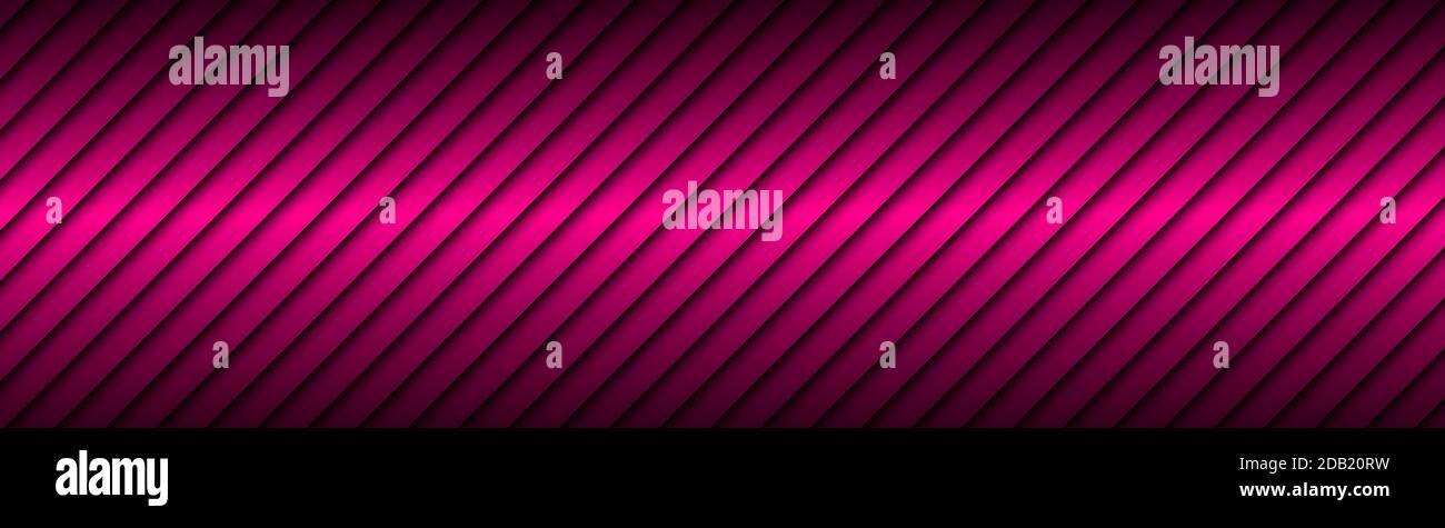 Pink line abstract header with dark gradients. Simple vector material ...