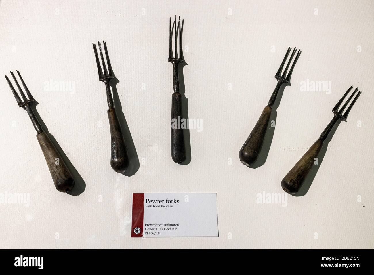 Pewter forks with bone handles on display at Rothe house, Kilkenny ...