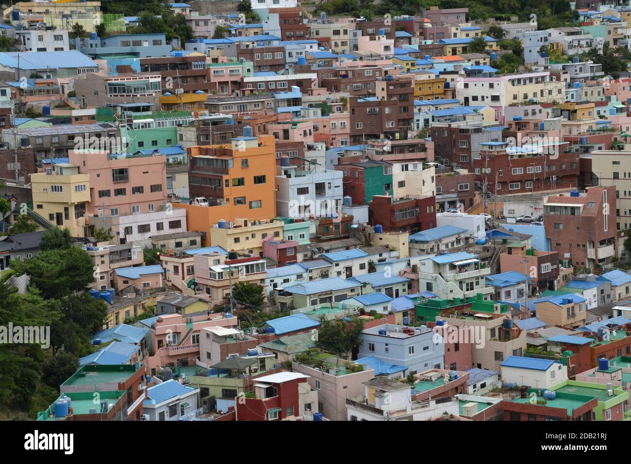 The beautiful Gamcheon Culture Village with its colorful houses in ...