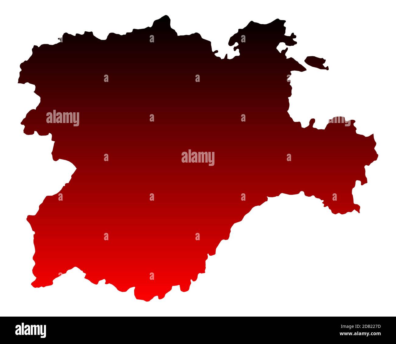 Map of Castile and Leon Stock Photo - Alamy