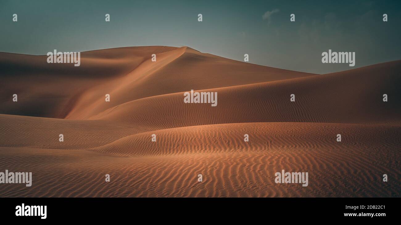 Beautiful landscape, Liwa desert in Abu Dhabi, sand dunes background ...