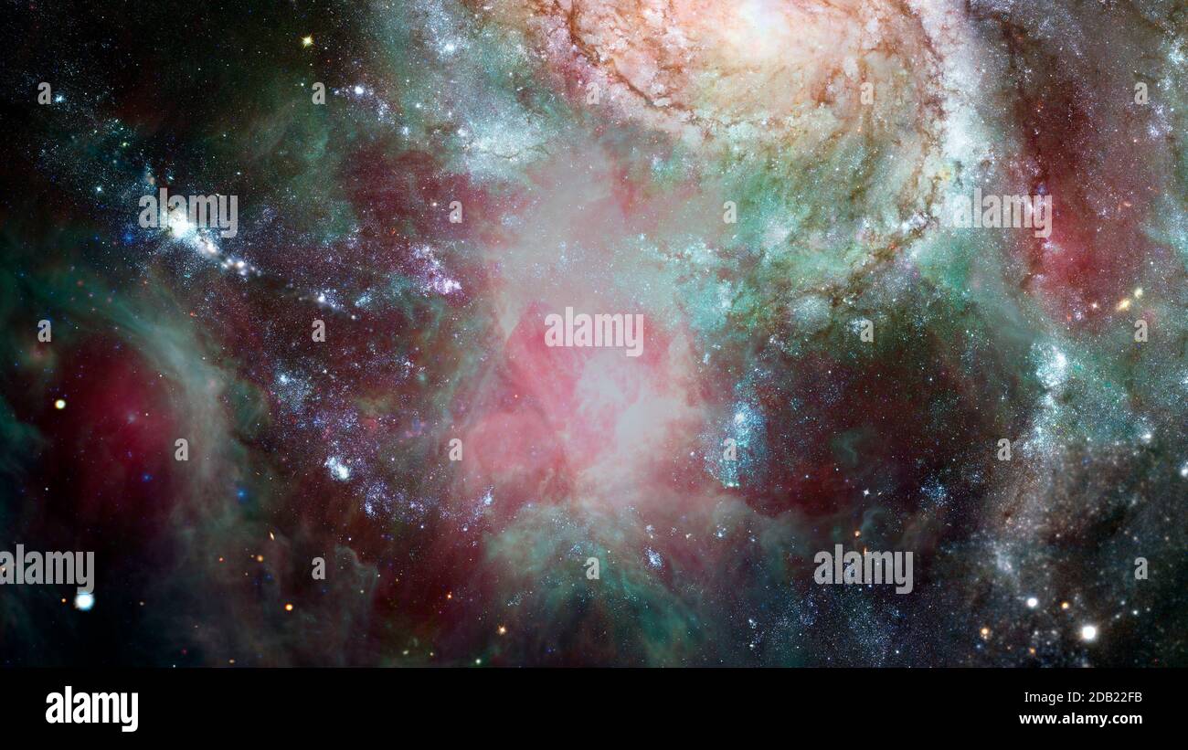 Giant spiral disk of stars, dust and gas. Elements of this image ...