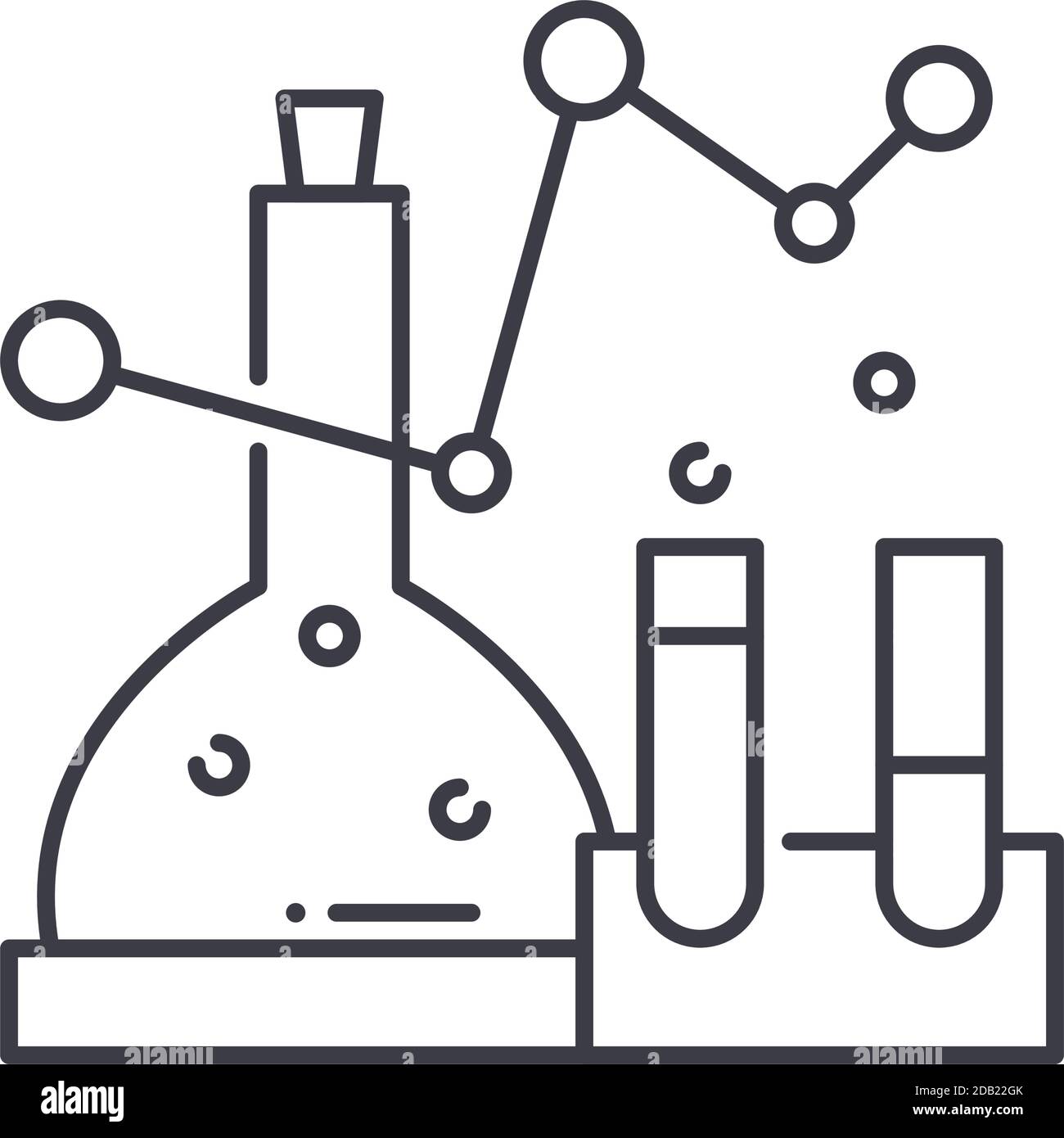 Chemical analysis icon, linear isolated illustration, thin line vector ...