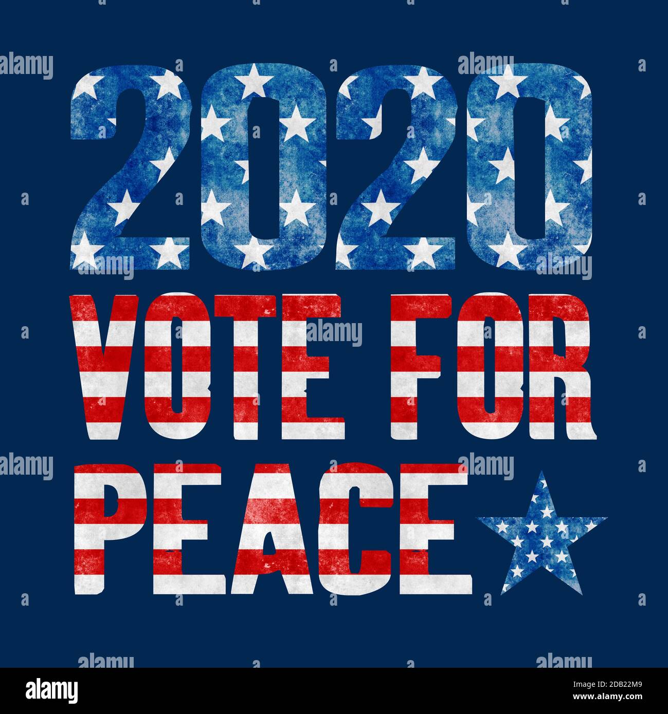 vote for peace text in stars and stripes design for the 2020 elections ...