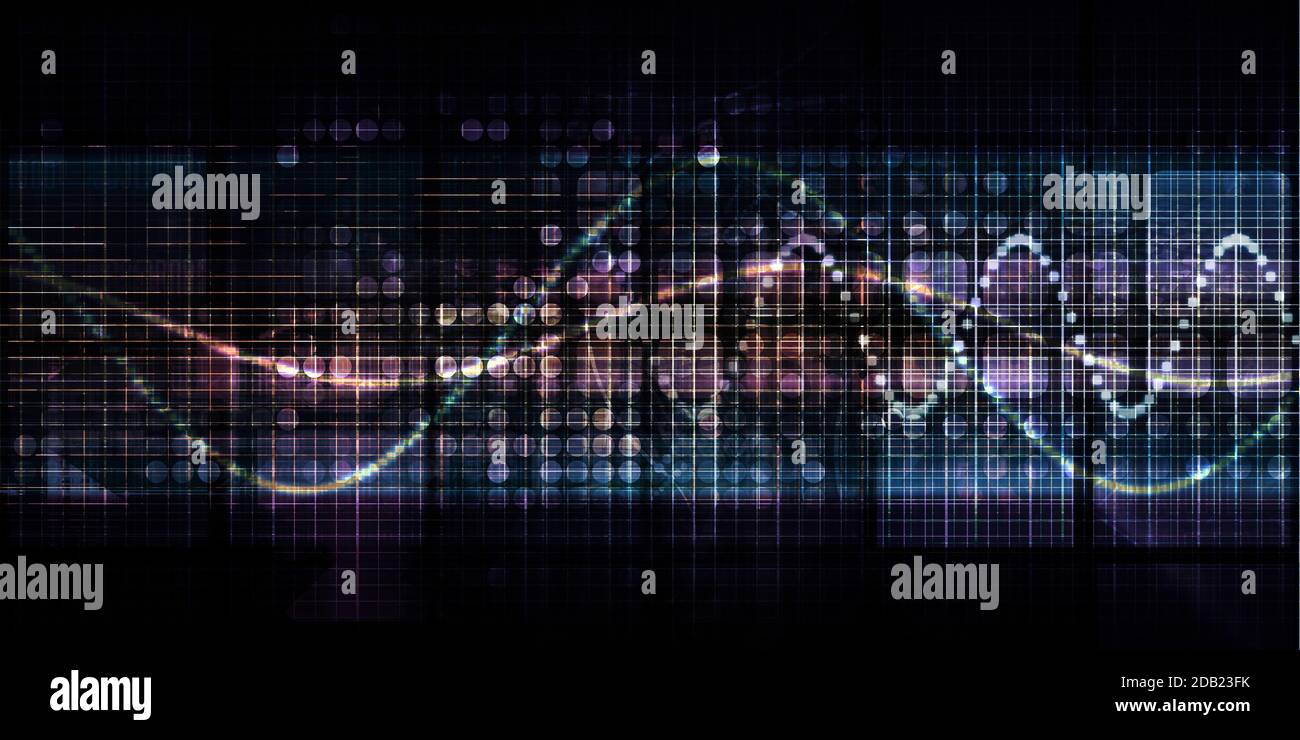 Futuristic Art Abstract With Digital Technology Theme Stock Photo - Alamy