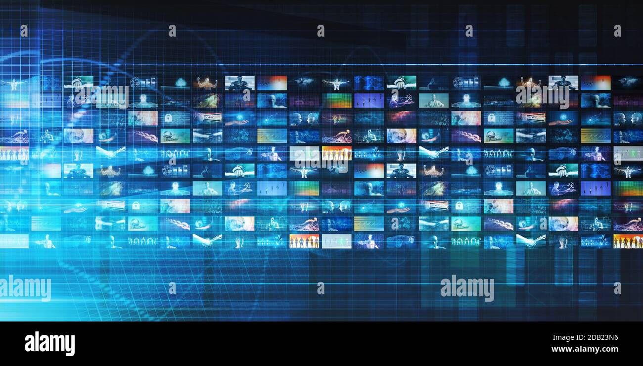 Digital Multimedia Entertainment And Internet Business Concept Stock ...