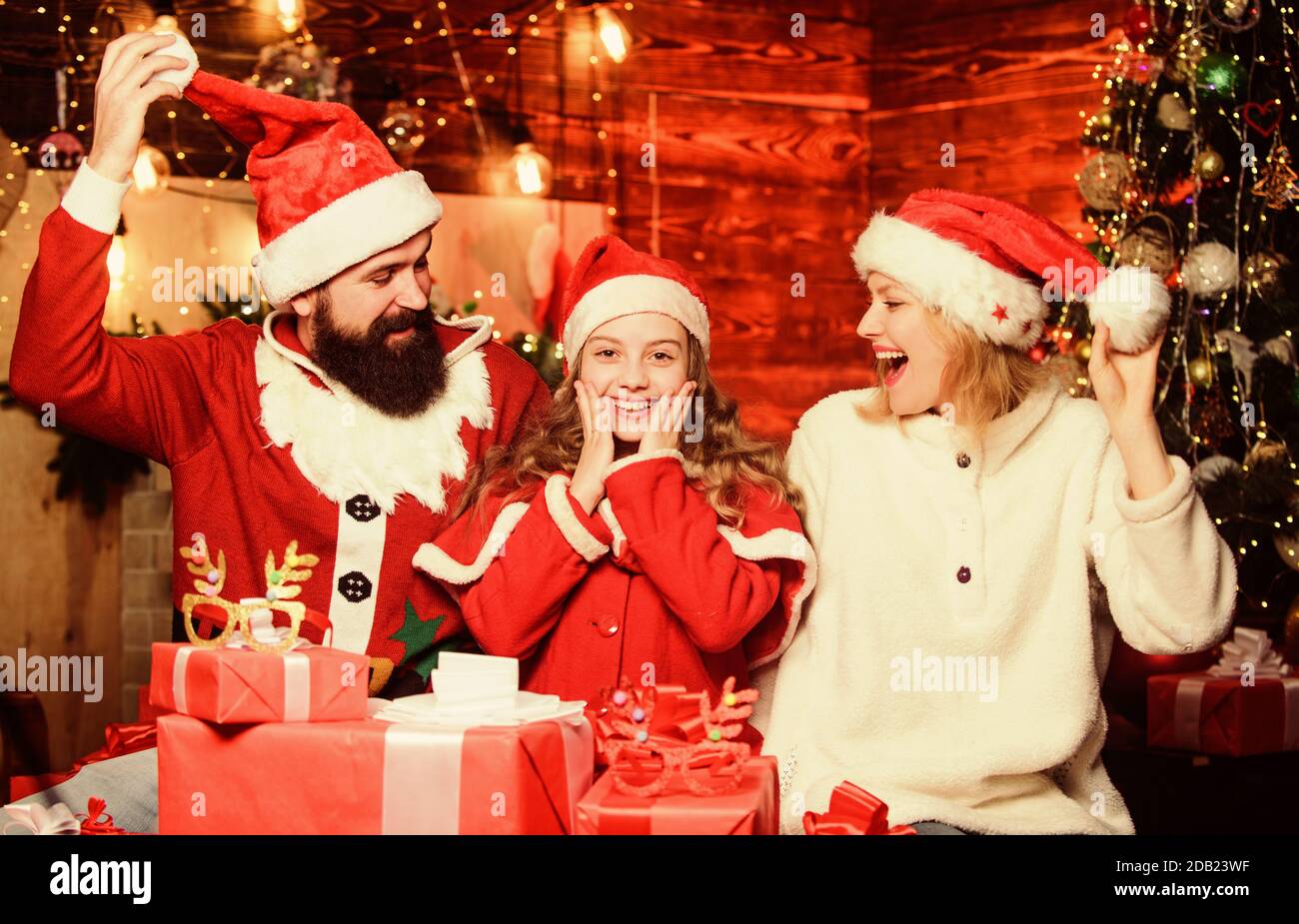 Gifts from Santa. Love and kindness. Caring closest people ...