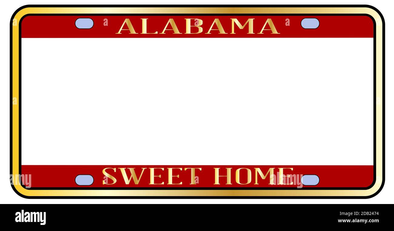 Alabama license plate hi-res stock photography and images - Alamy