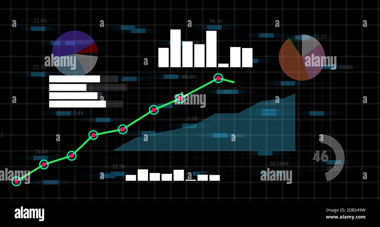 Financial Business Diagram 4k Bar Graph And Graph Chart 3d Line Graph 