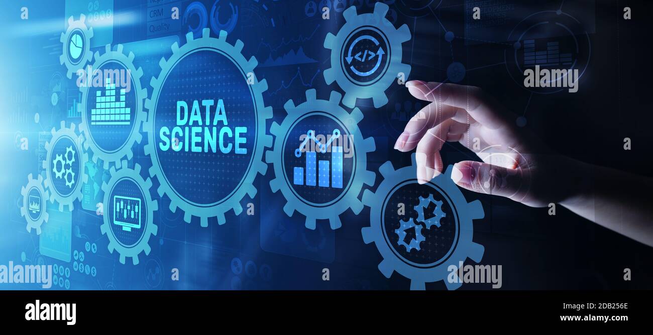 Big Data science analysis business technology concept on virtual screen ...