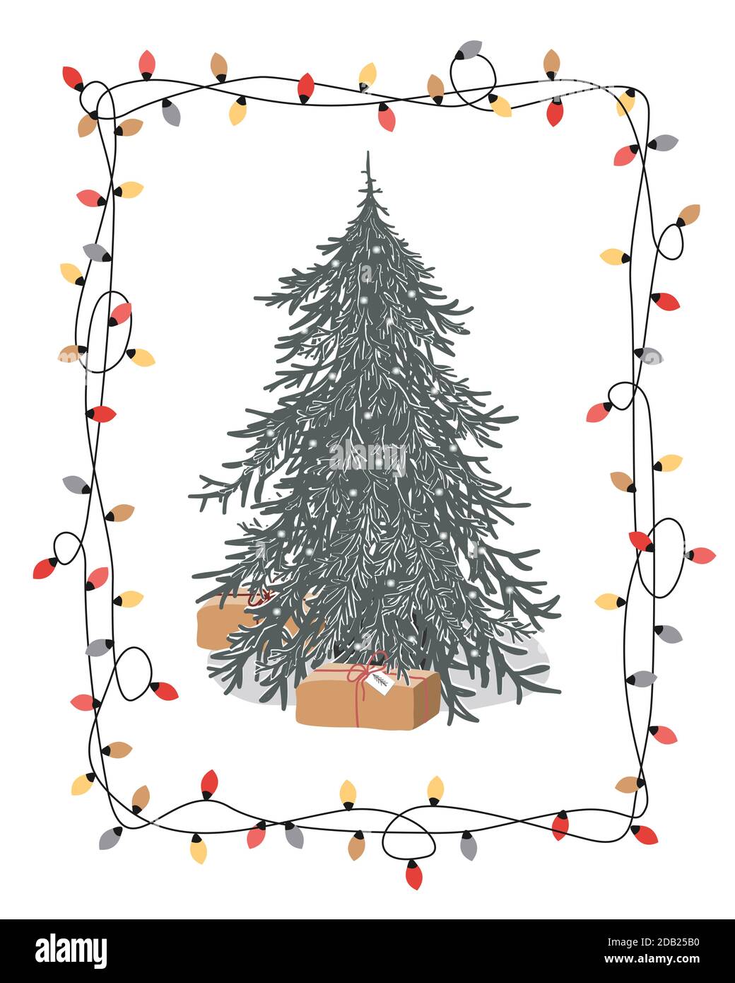 Light bulbs in tree Stock Vector Images - Alamy