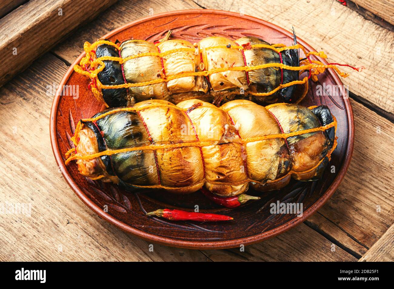 Appetizing fish roll made from smoked mackerel.Seafood Stock Photo - Alamy