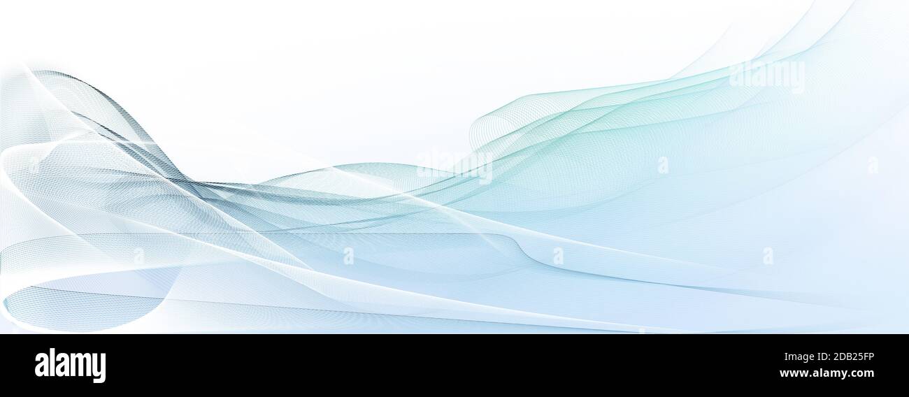 shifting light blue motion lines and blurred wave shapes on white ...