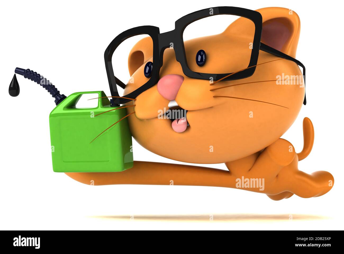 Fun cat - 3D Illustration Stock Photo - Alamy