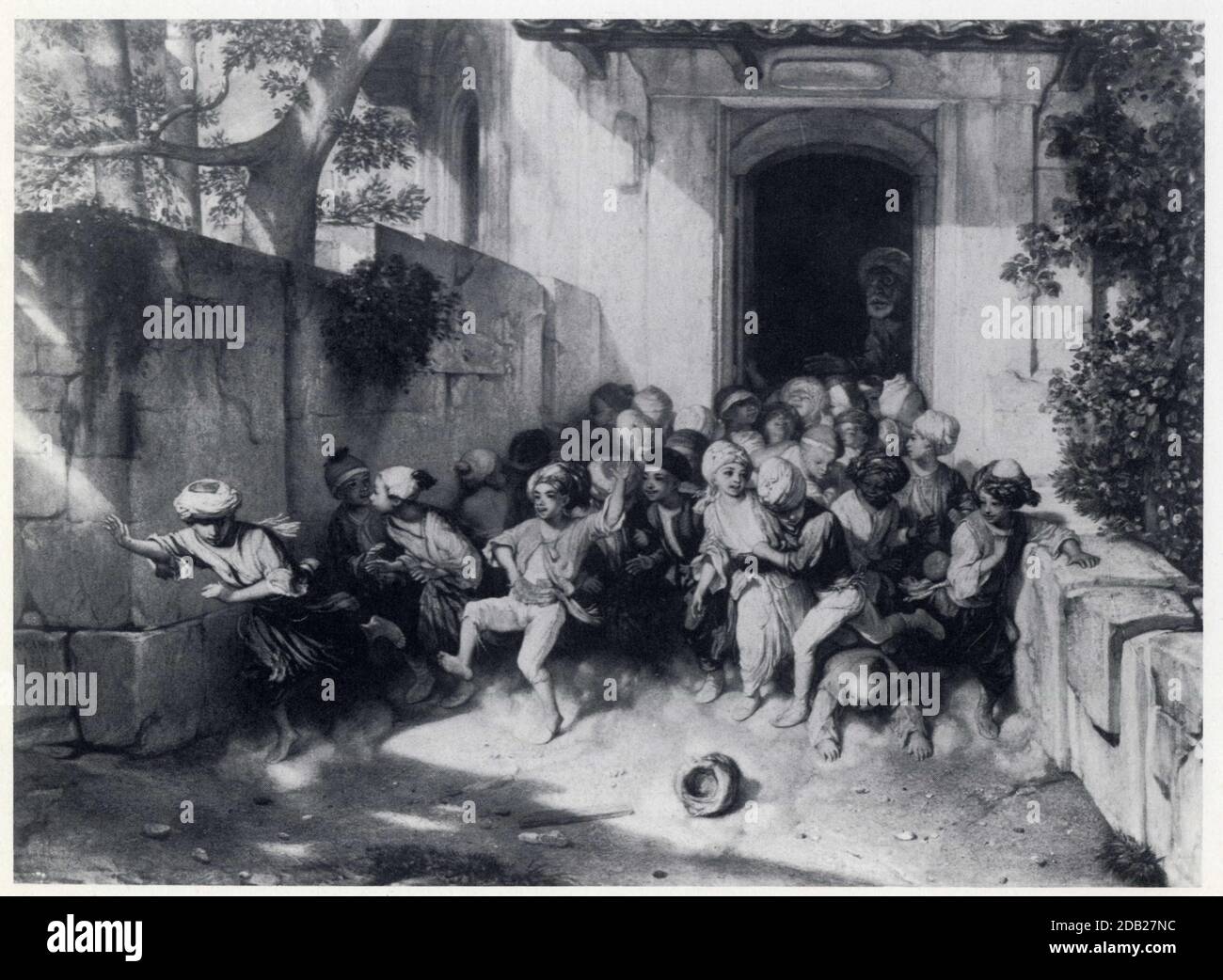 Alexandre-Gabriel Decamps. 1803-1860. Sortie de l'école. 1841 Stock ...