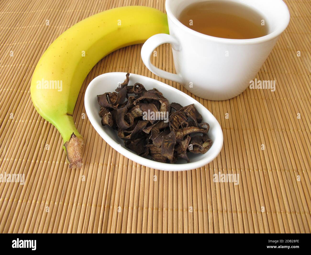 Banana peel tea, tea from organic bananas peels Stock Photo - Alamy