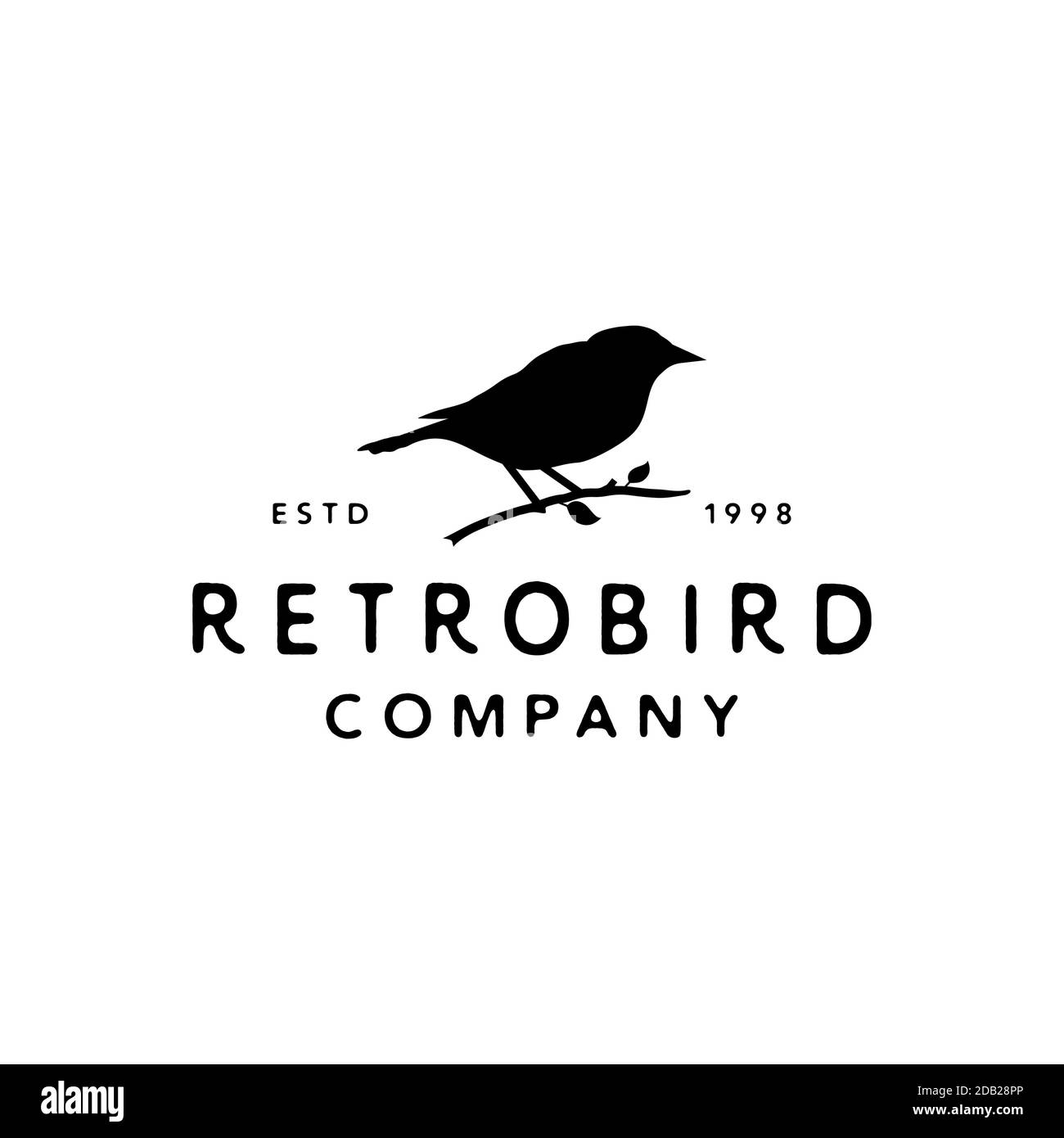 Vintage retro bird silhouette logo design vector Stock Vector Image ...