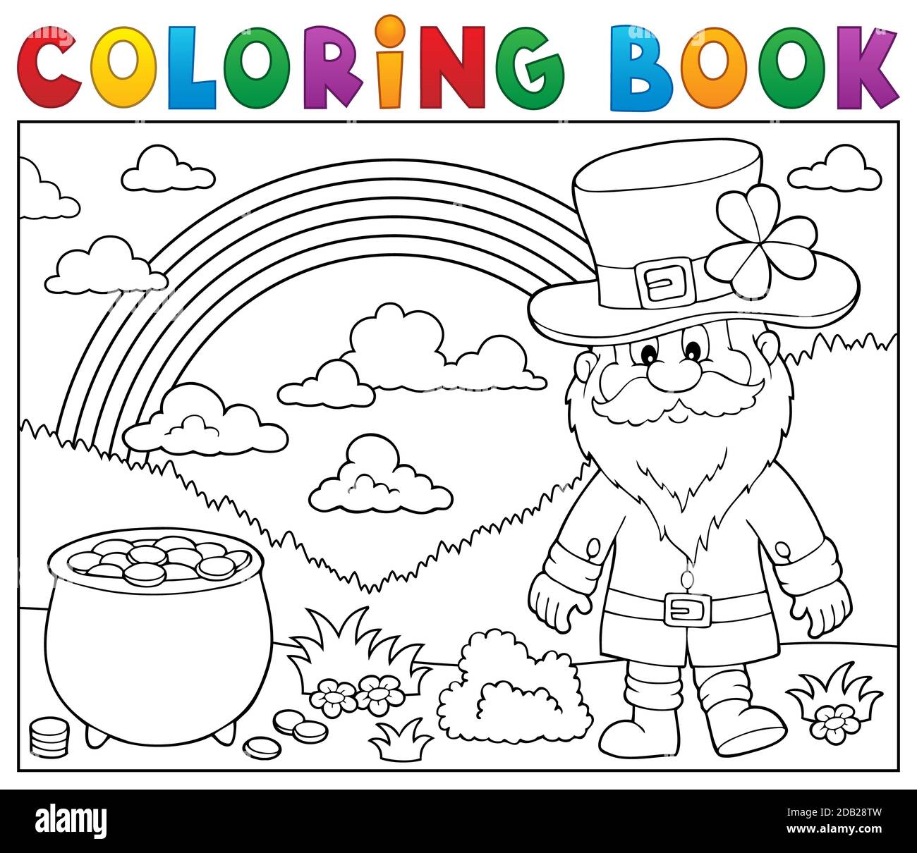 Coloring book St Patricks Day theme 3 - picture illustration Stock ...