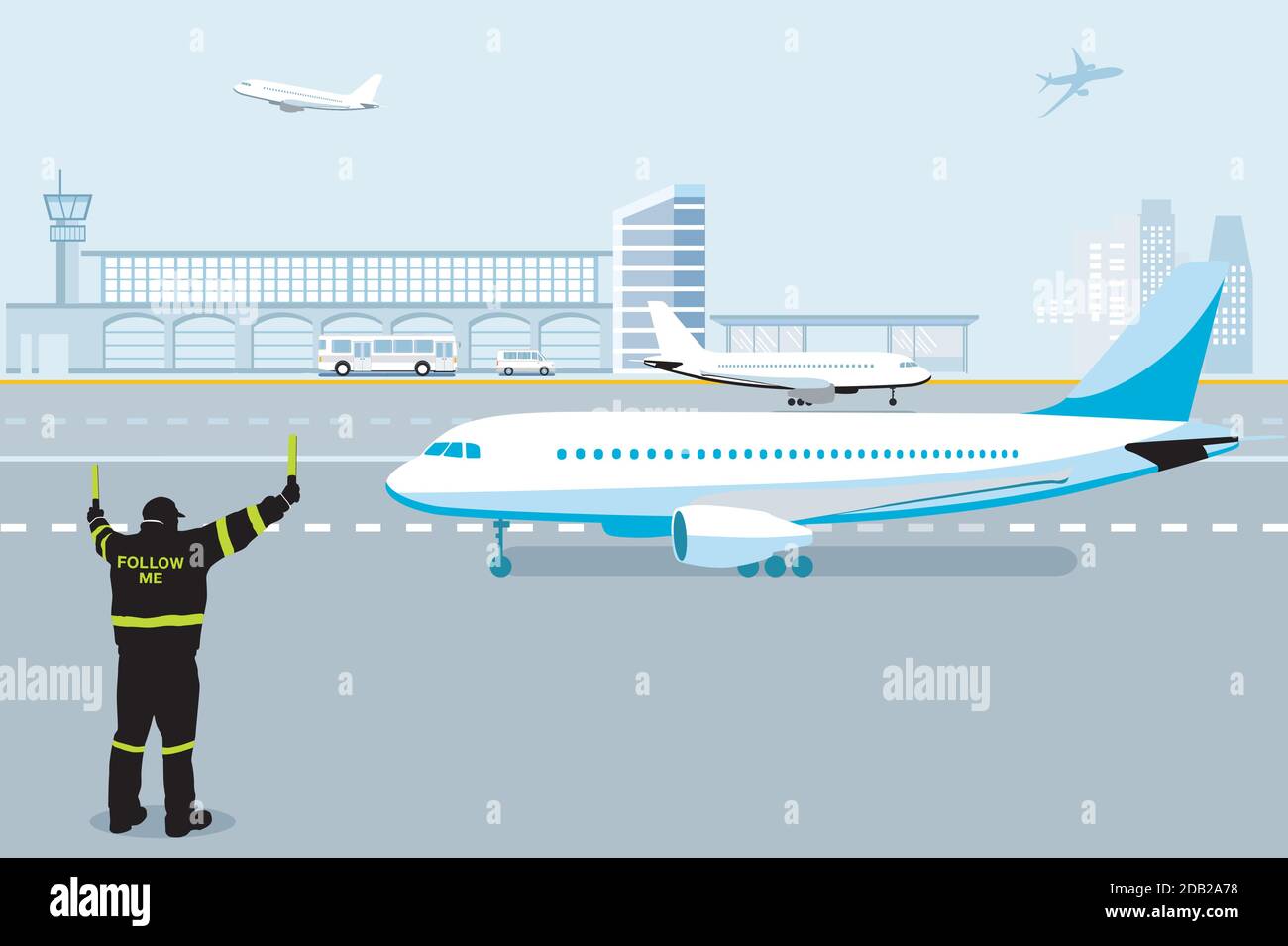 Traffic and airliner Stock Vector Images - Alamy