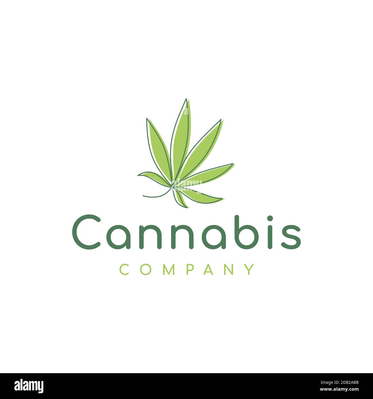 Logo hemp leaf text Stock Vector Images - Alamy