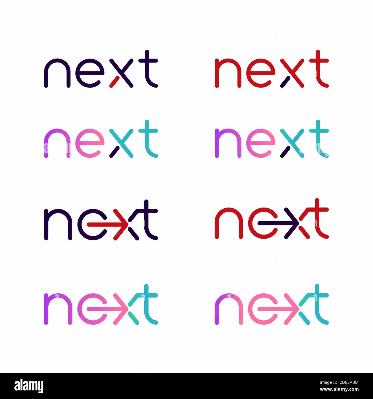 Next word with arrow Letter Logo design Template Stock Vector Image ...