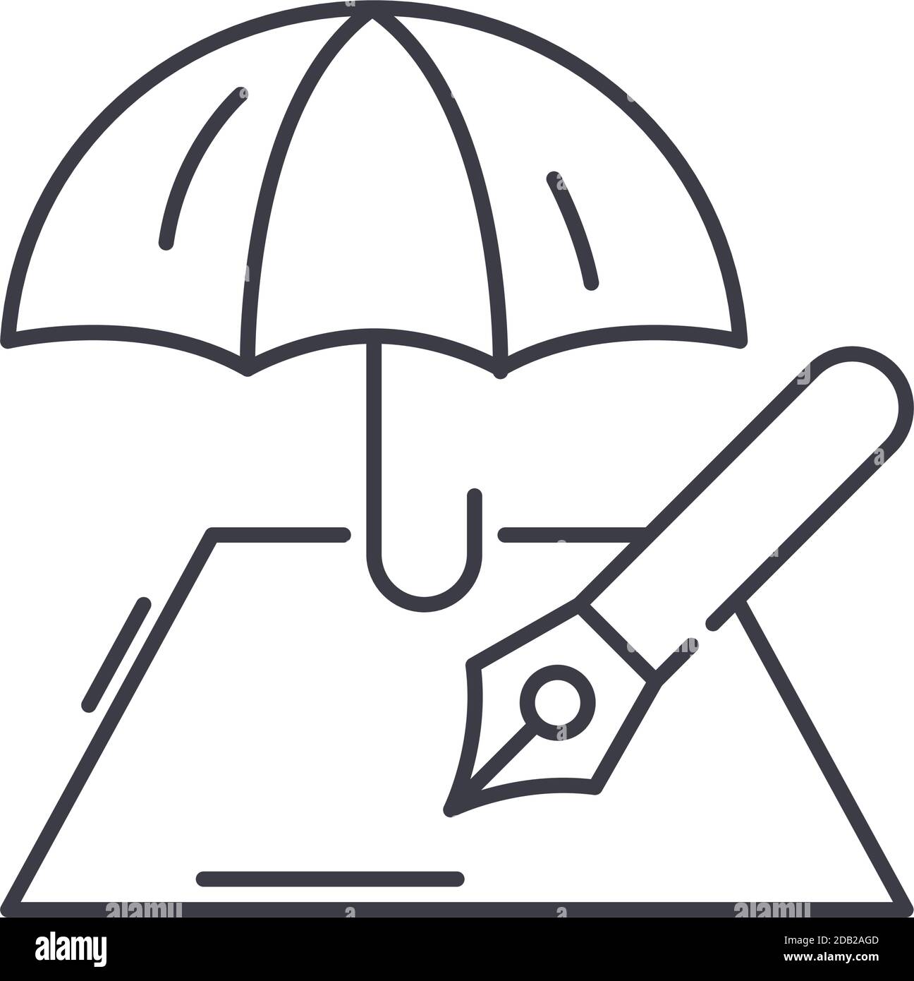 Claim icon, linear isolated illustration, thin line vector, web design ...