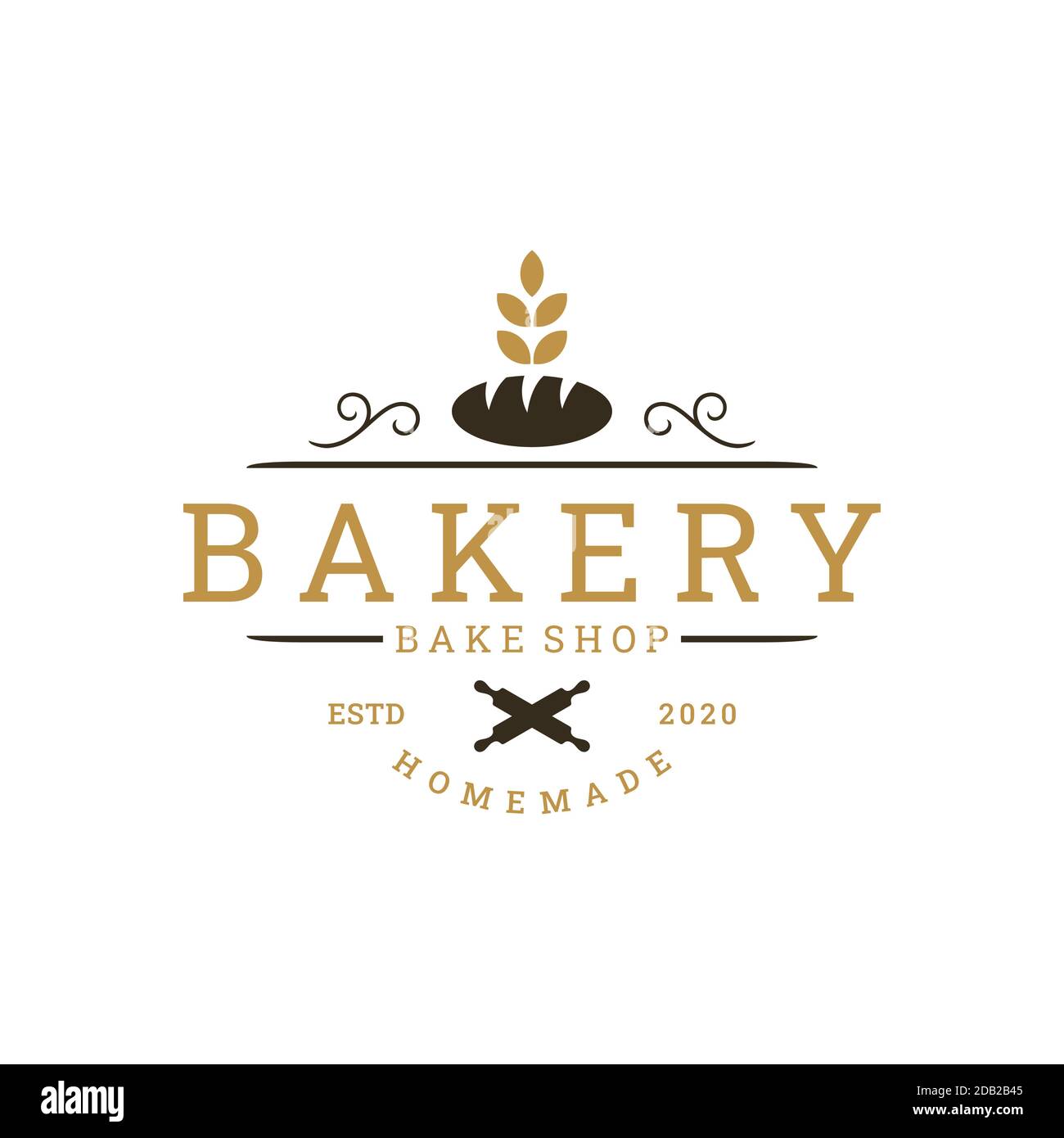 Vintage Retro Bakery, Bake Shop sticker label Logo design Stock Vector ...