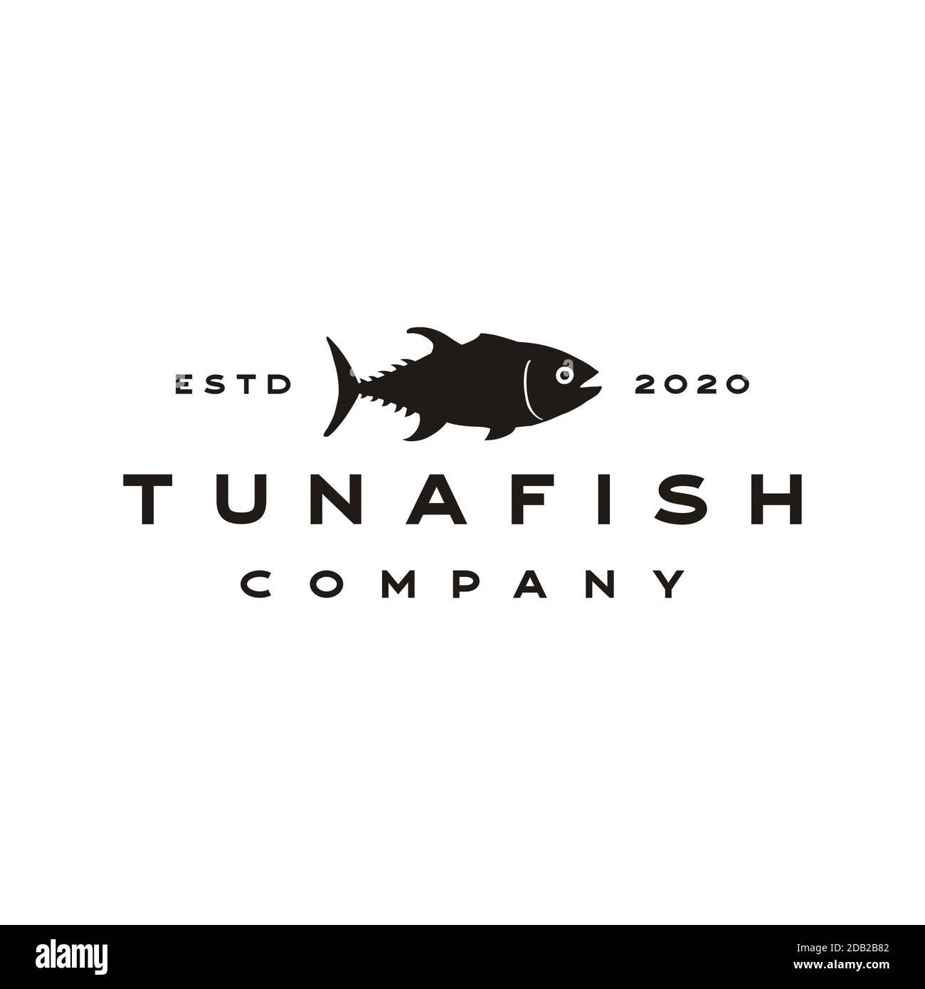 Vintage Tuna silhouette logo design vector Stock Vector Image & Art - Alamy