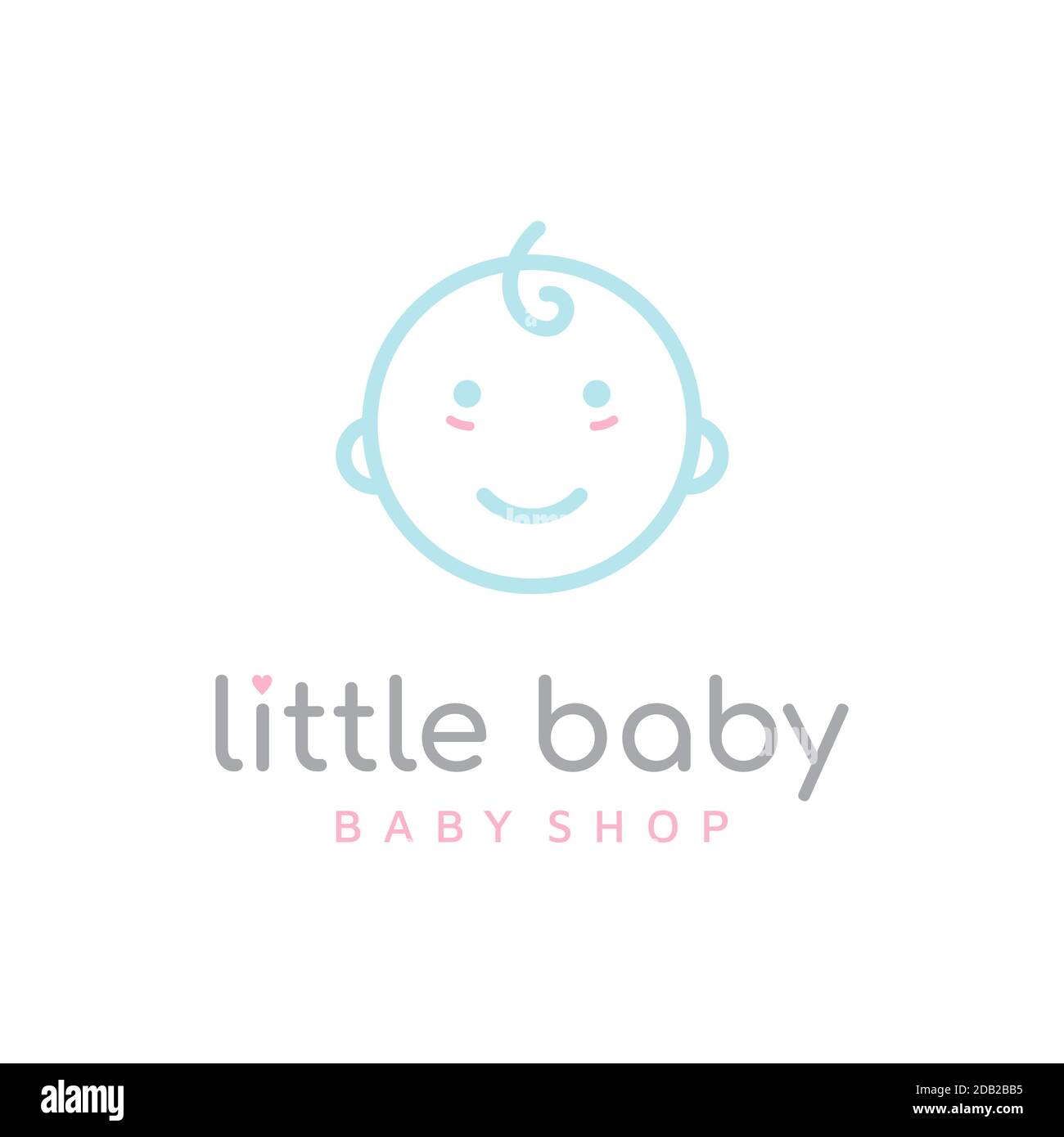 happy baby toddler babies line outline / line art logo design Stock ...