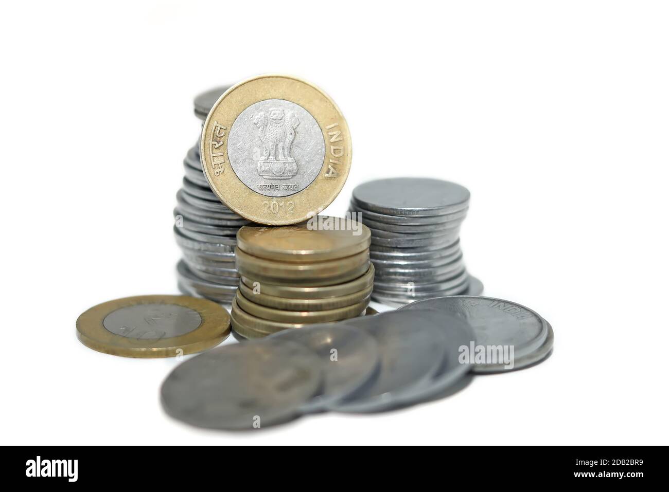 Collection of Indian currency coin Stock Photo - Alamy