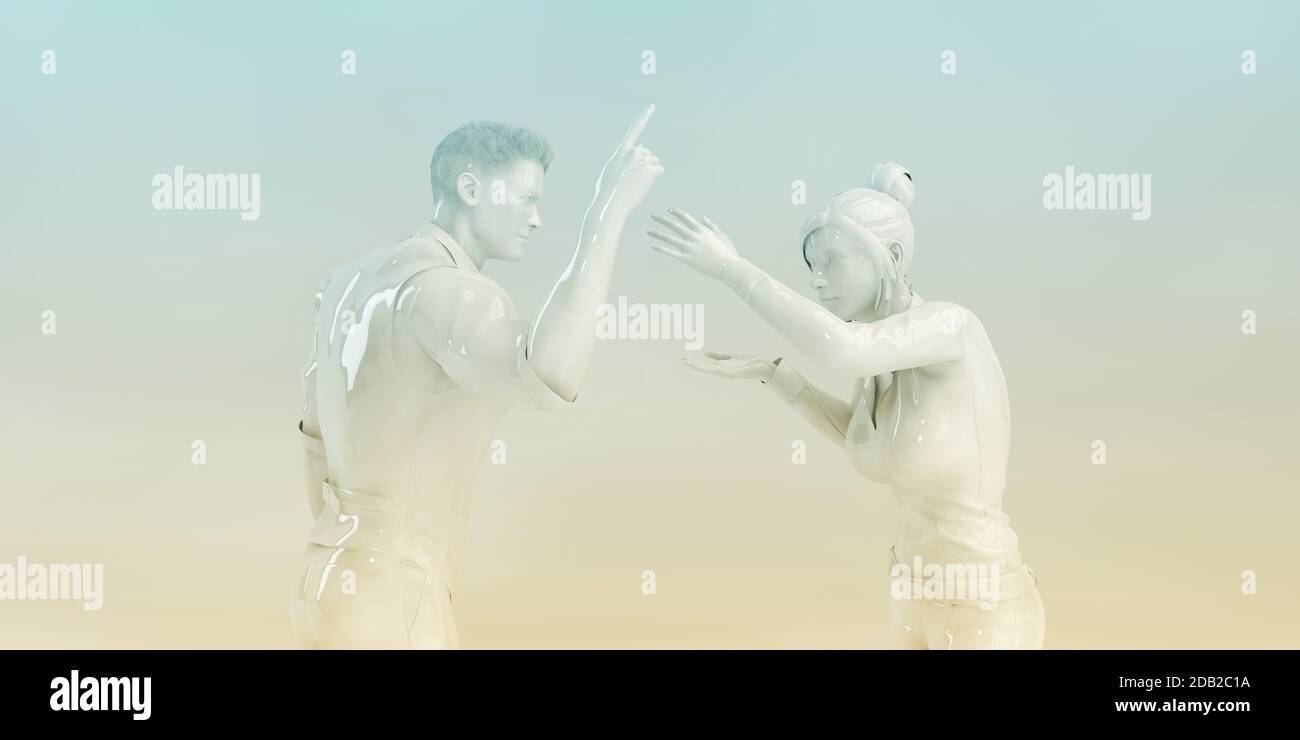 Office Argument Between Business People Shouting Angrily Stock Photo ...