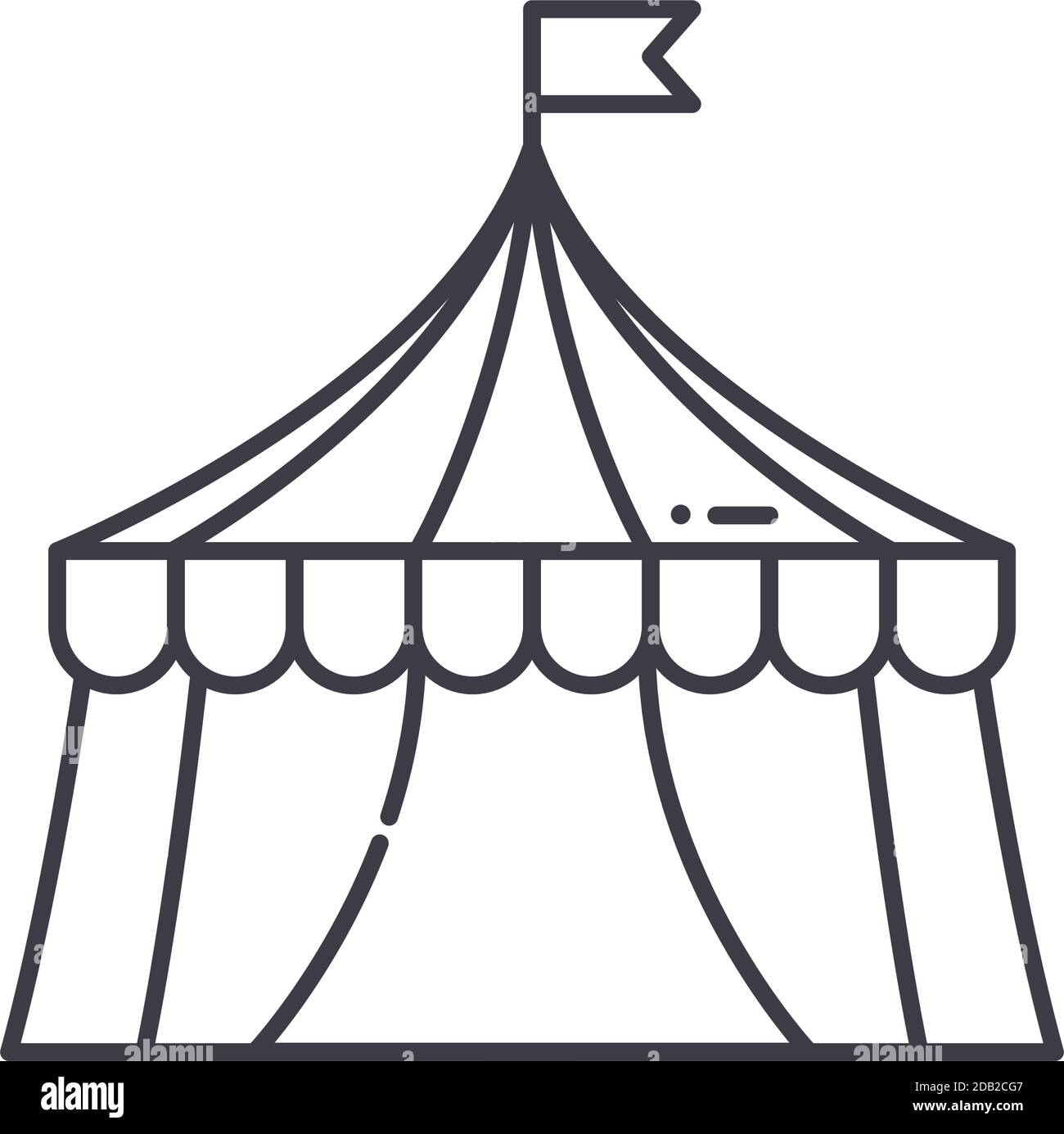 Circus tent icon, linear isolated illustration, thin line vector, web ... Circus tent icon, linear isolated illustration, thin line vector, web ...