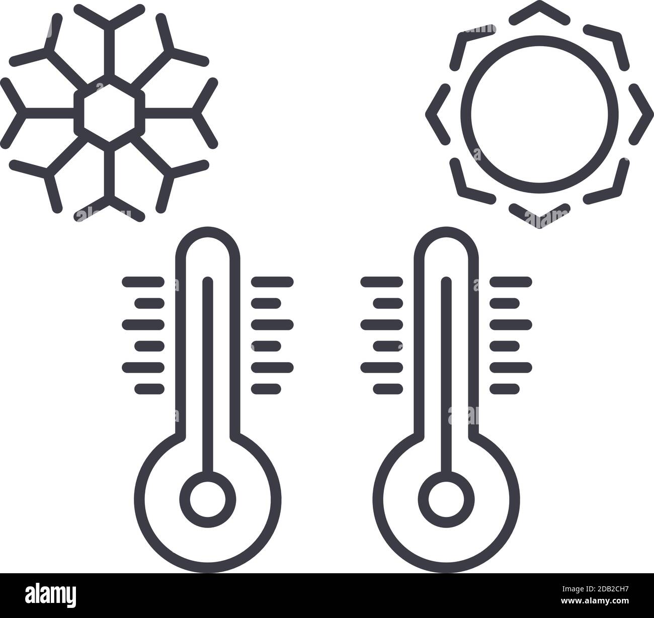 Celsius icon, linear isolated illustration, thin line vector, web ...