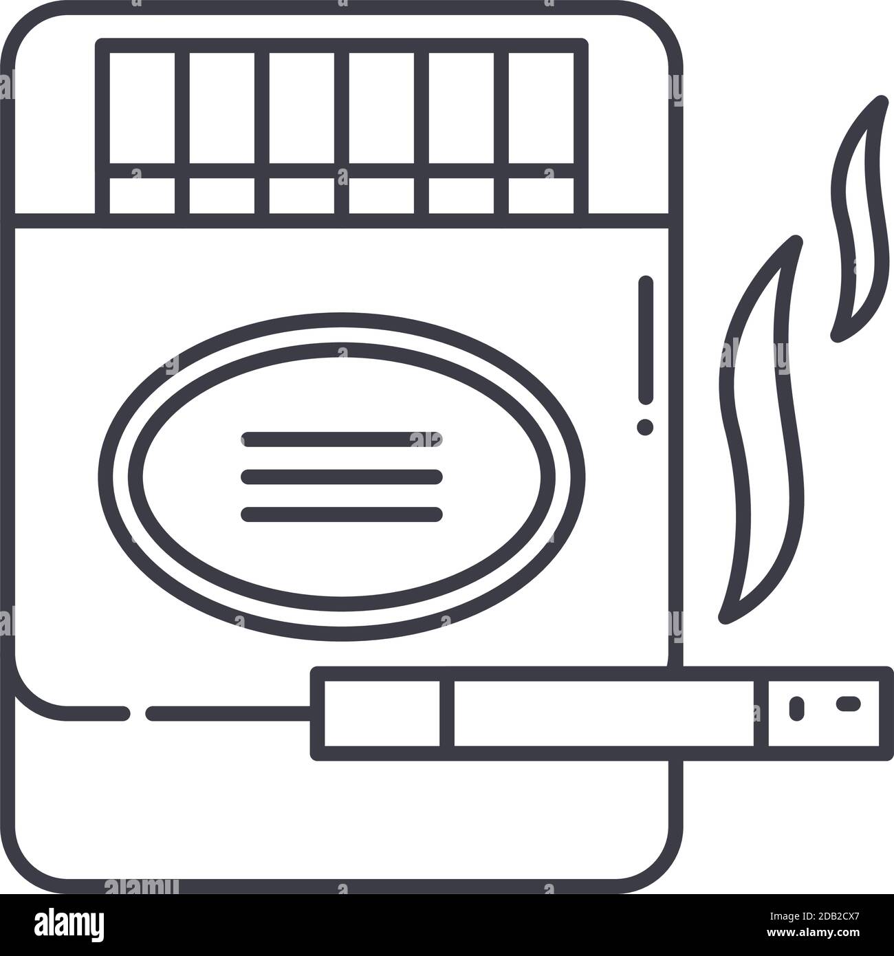 Cigarette icon, linear isolated illustration, thin line vector, web ...