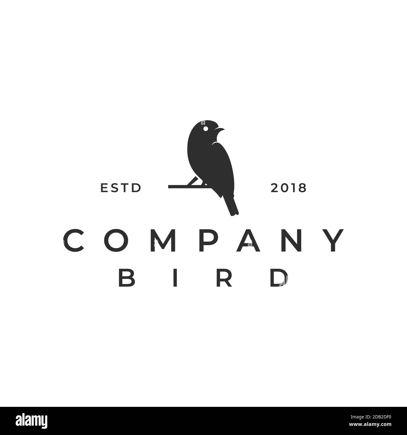 Vintage retro bird silhouette logo design vector Stock Vector Image ...
